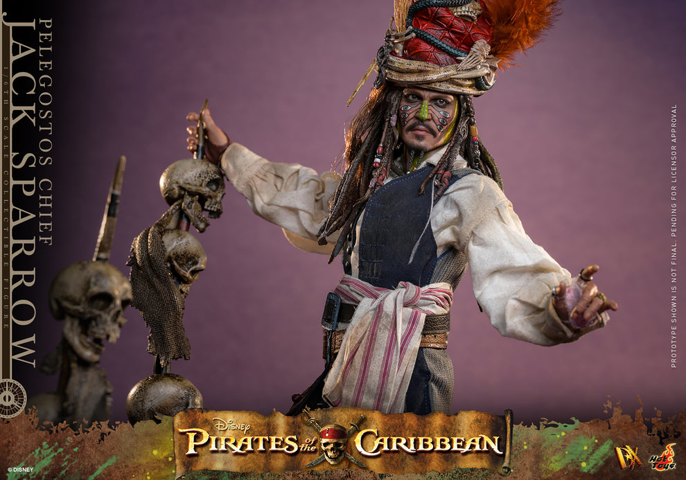 Hot Toys 1/6 Pelegostos Chief Jack Sparrow "Pirates of the Caribbean ...